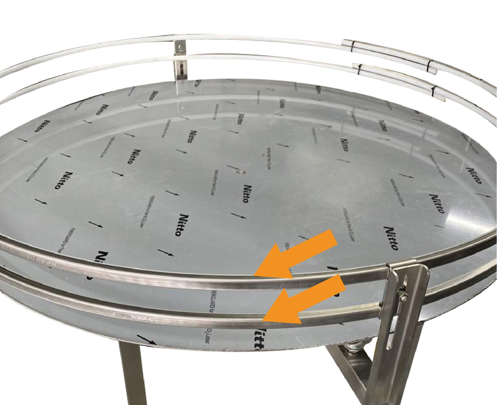GLOBALTEK Stainless Steel Open Frame Accumulation Rotary Table