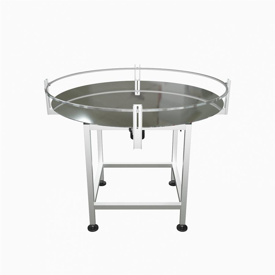 GLOBALTEK Stainless Steel Open Frame Accumulation Rotary Table