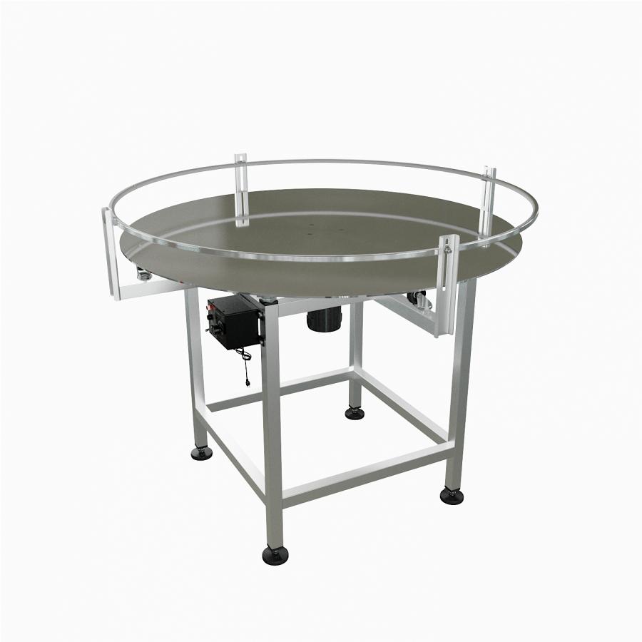 GLOBALTEK Stainless Steel Open Frame Accumulation Rotary Table