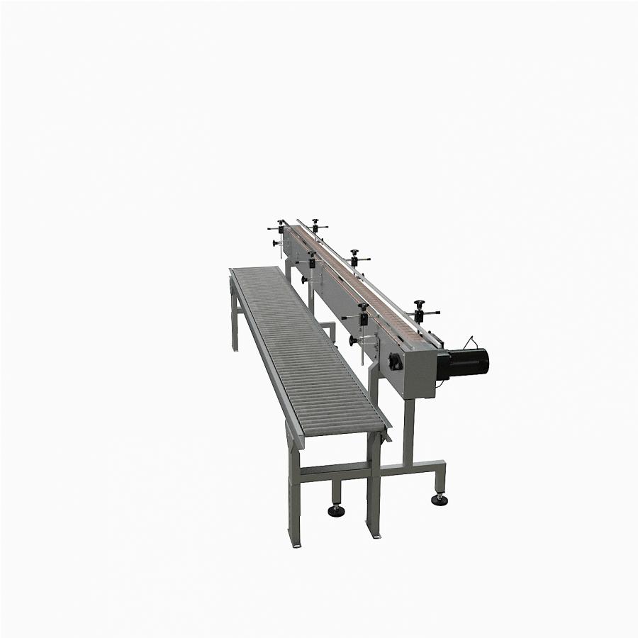 Globaltek Stainless Steel Raised Bed Sanitary Conveyor with Plastic ...